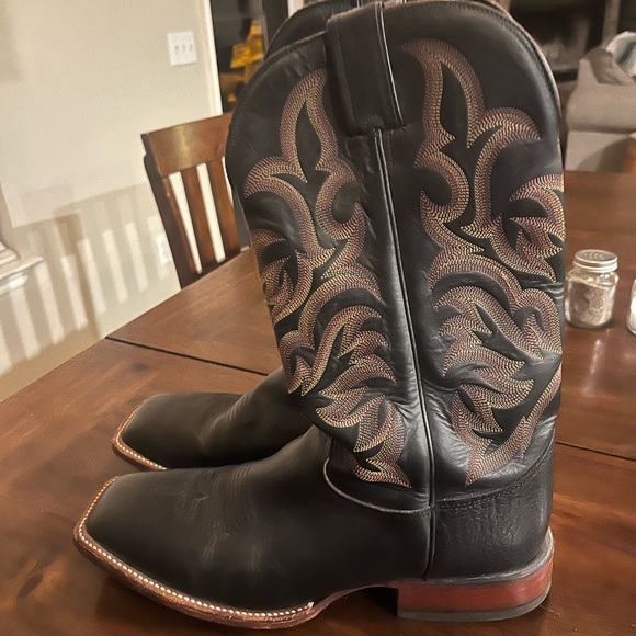 Justin Boots | Shoes | Justin Boots Black And Brown Cowboy Boots | Poshmark